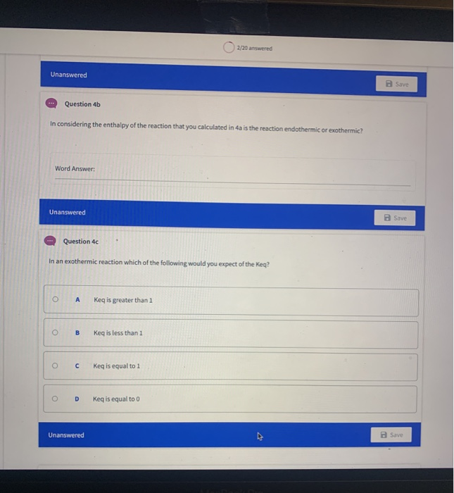 Solved 2/20 answered Unanswered Save Question 3b Choose the | Chegg.com