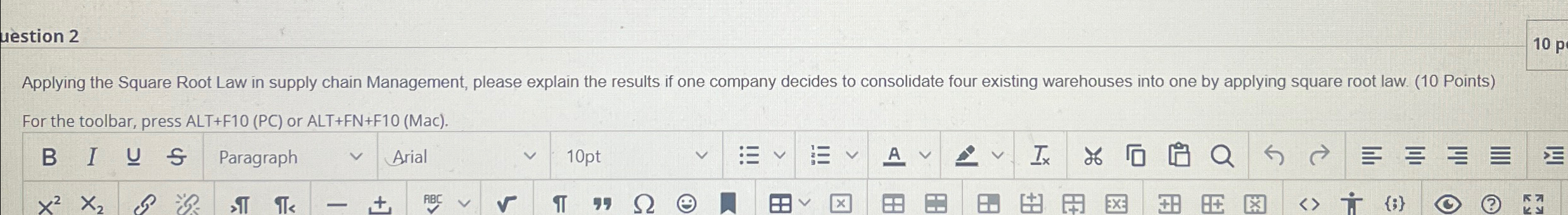 Solved uestion 2Applying the Square Root Law in supply chain | Chegg.com