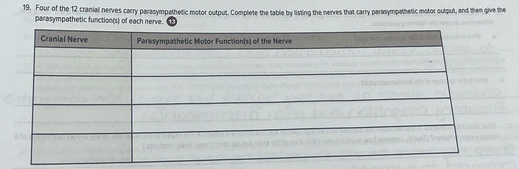 Solved Four of the 12 ﻿cranial nerves carry parasympathetic | Chegg.com