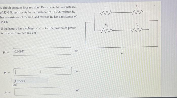 Solved A circuit contains four resistors. Resistor R1 has a | Chegg.com