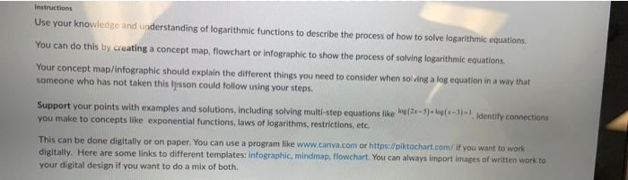 Use your knowledge and understanding of logarithmic | Chegg.com
