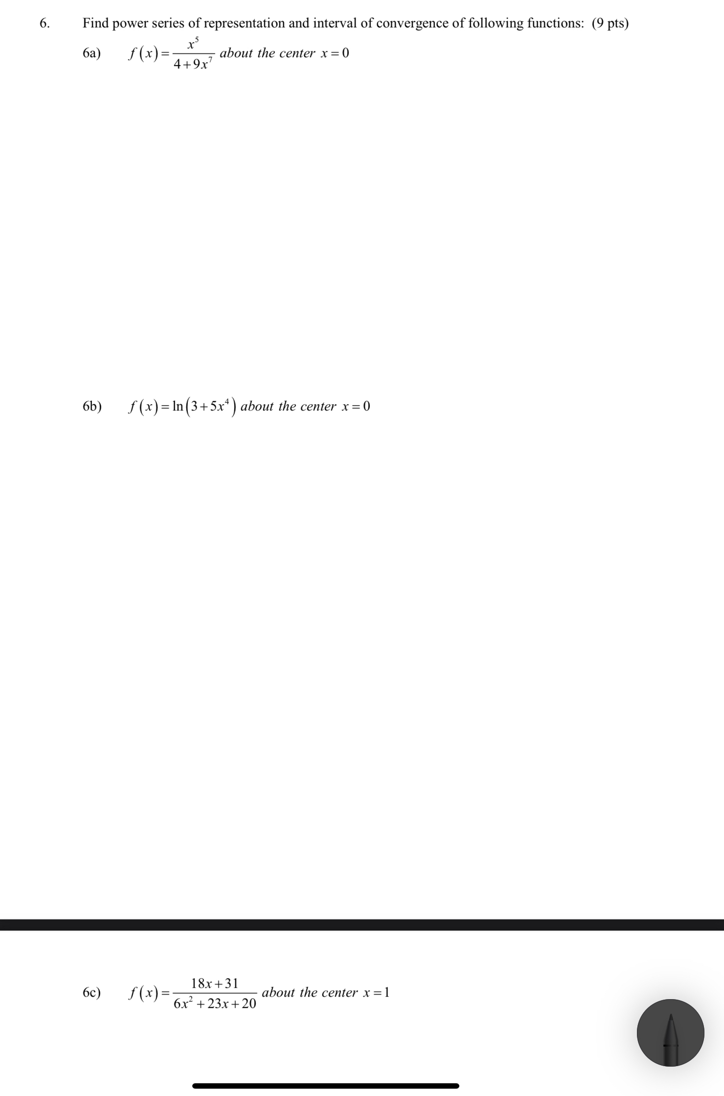 Solved Find power series of representation and interval of | Chegg.com