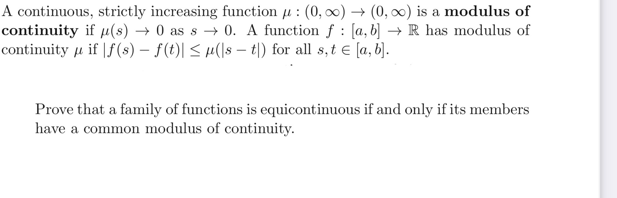 Solved A continuous, strictly increasing function | Chegg.com