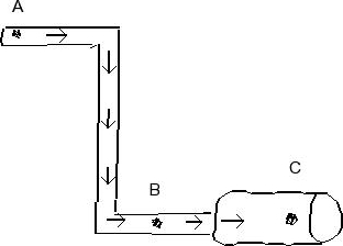 Solved Water is flowing down through the pipe shown in | Chegg.com
