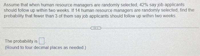 Solved Assume that when human resource managers are randomly | Chegg.com