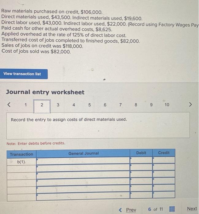 Solved Exercise 15-18 (Algo) Recording transactions in job | Chegg.com