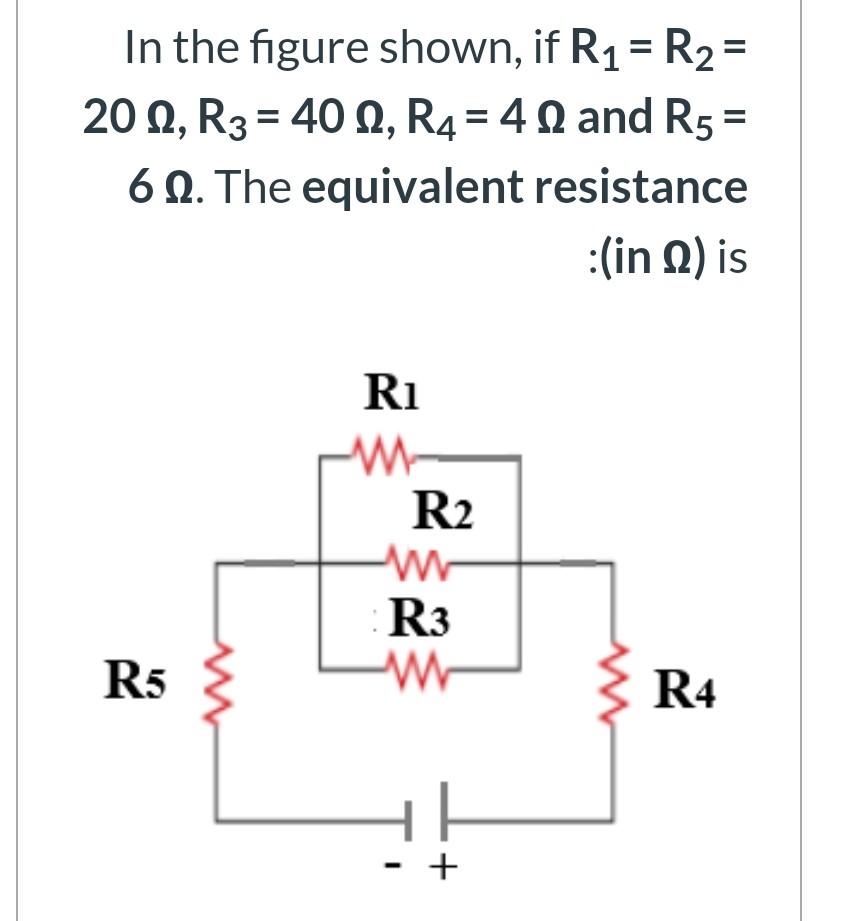 Solved In the figure shown, if R1 = R2 = 20 N, R3 = 400, R4 | Chegg.com