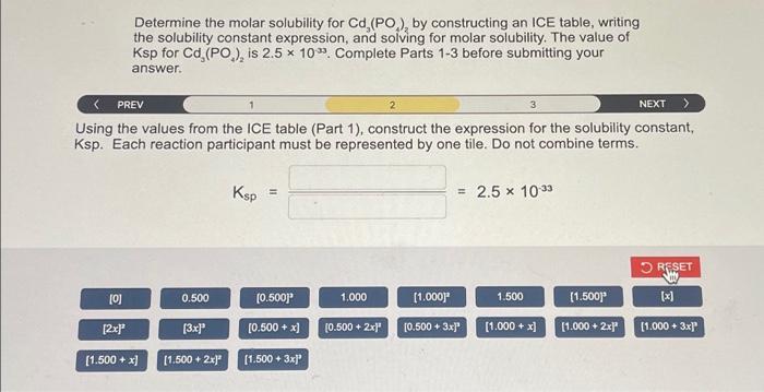 Solved the solubility constant expression, and solving for | Chegg.com