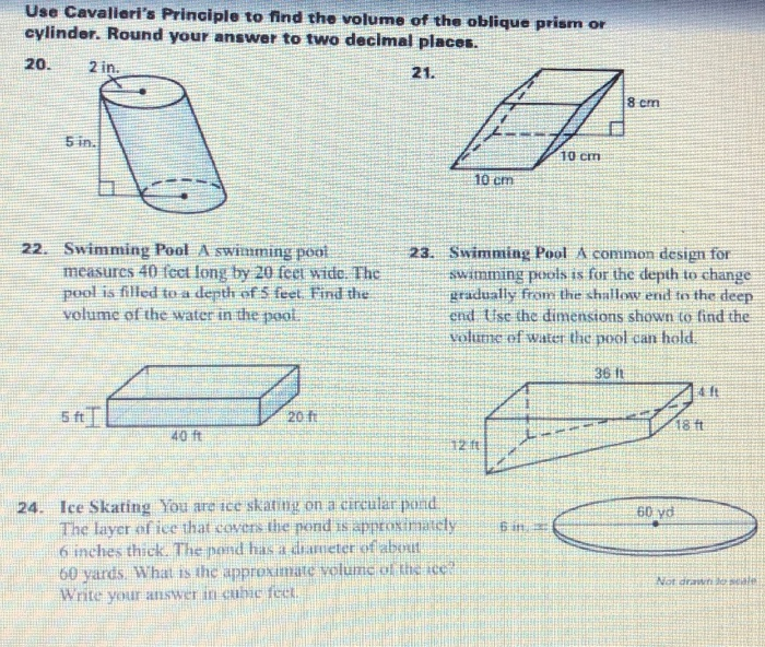 Solved Use Cavalieri's Principle to find the volume of the | Chegg.com