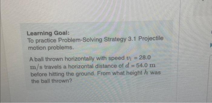 Solved Learning Goal: To practice Problem-Solving Strategy | Chegg.com