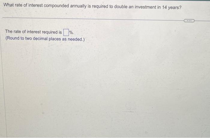 Solved What rate of interest compounded annually is required | Chegg.com