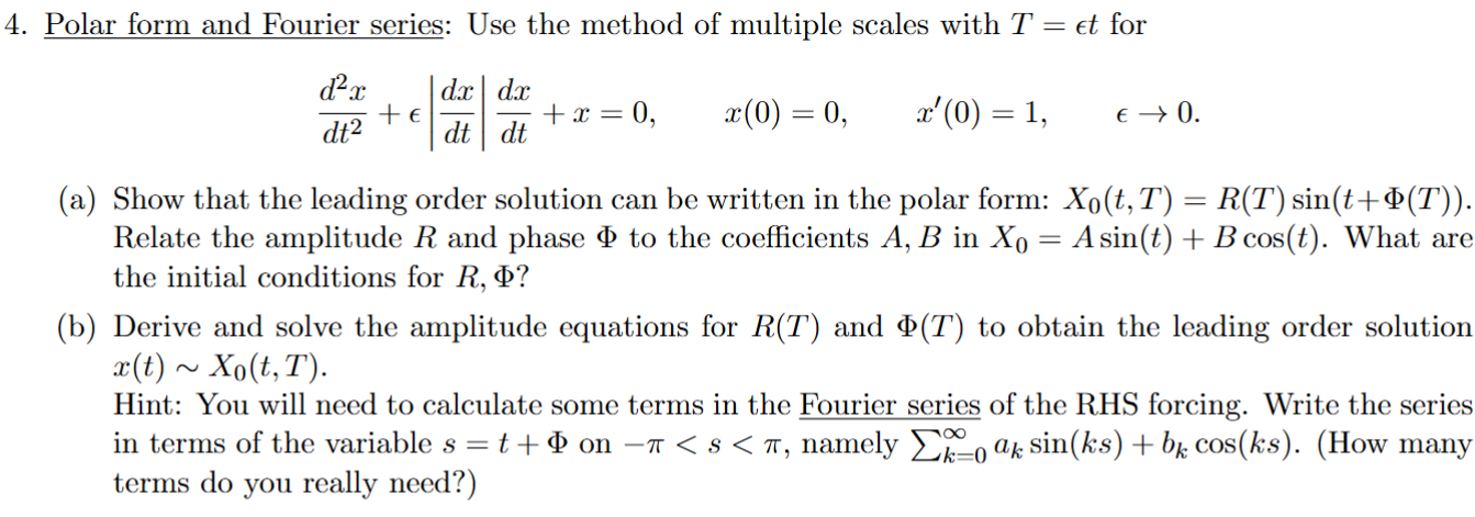 Solved Polar form and Fourier series: Use the method of | Chegg.com