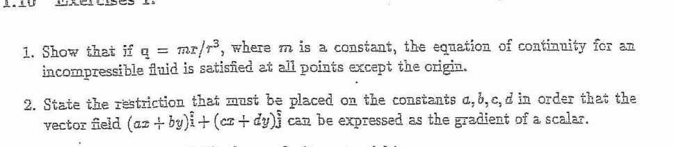 Solved Show 站at if q=πrr3, ﻿where m is a constant, the | Chegg.com