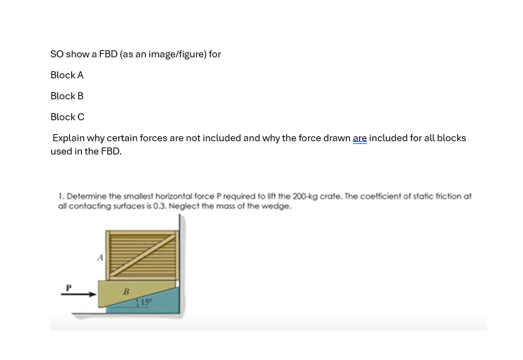 Solved SO show a FBD (as an image/figure) ﻿forBlock ABlock | Chegg.com