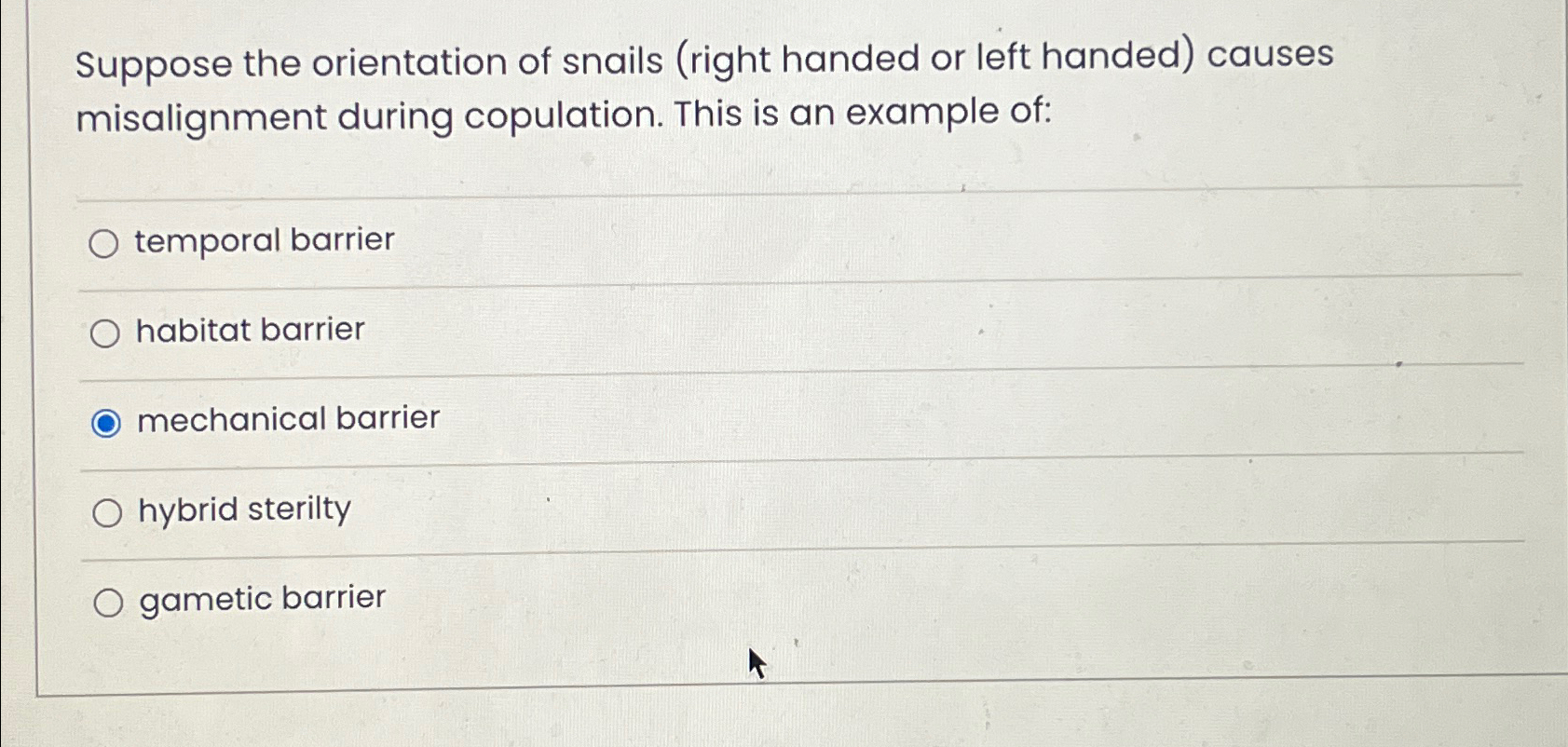 Solved Suppose the orientation of snails (right handed or | Chegg.com