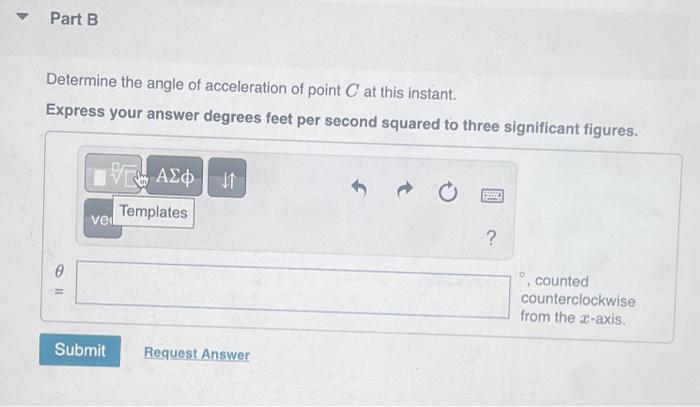 Solved At a given instant A has the motion shown in (Eigute | Chegg.com