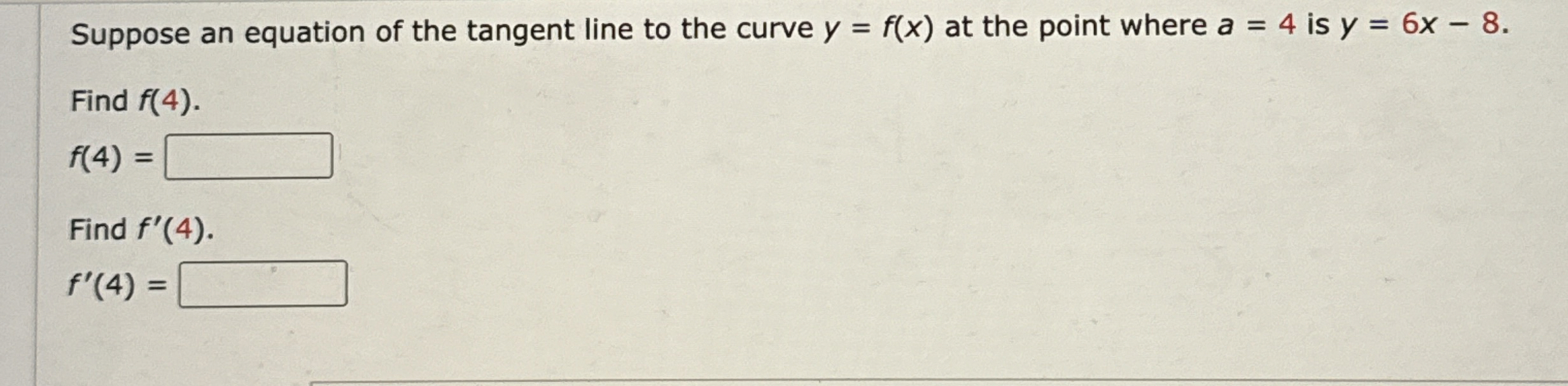 Solved Suppose an equation of the tangent line to the curve | Chegg.com