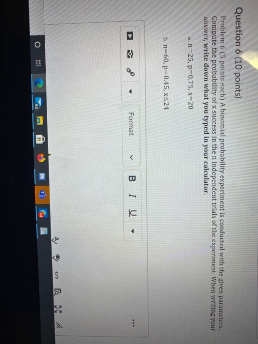 Solved Question 6 10 Points Problem 6 5 Points Each A 
