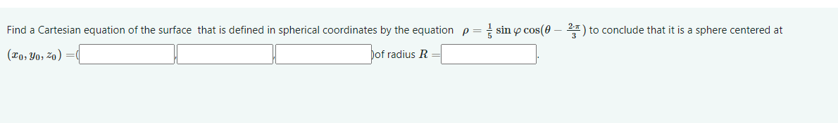 [solved] Find A Cartesian Equation Of The Surface That Is
