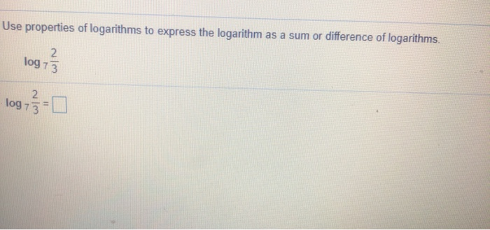 Solved Use properties of logarithms to express the logarithm | Chegg.com