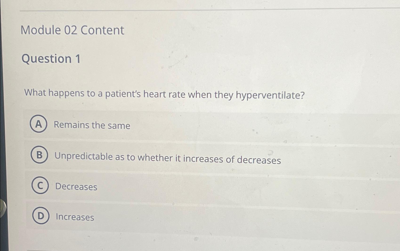 Solved Module 02 ﻿ContentQuestion 1What happens to a | Chegg.com