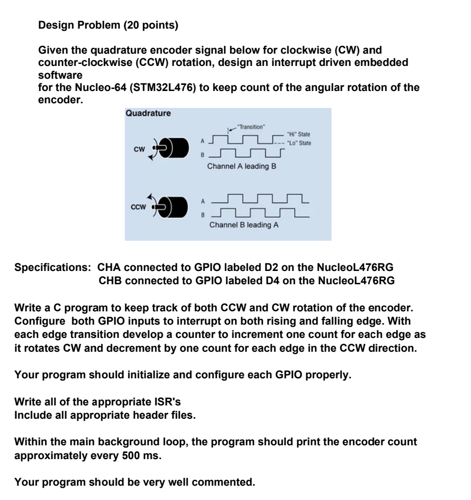Solved Design Problem (20 ﻿points)Given the quadrature | Chegg.com