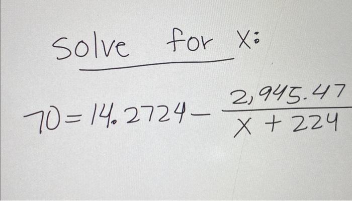 solve for x and show all process step by step | Chegg.com