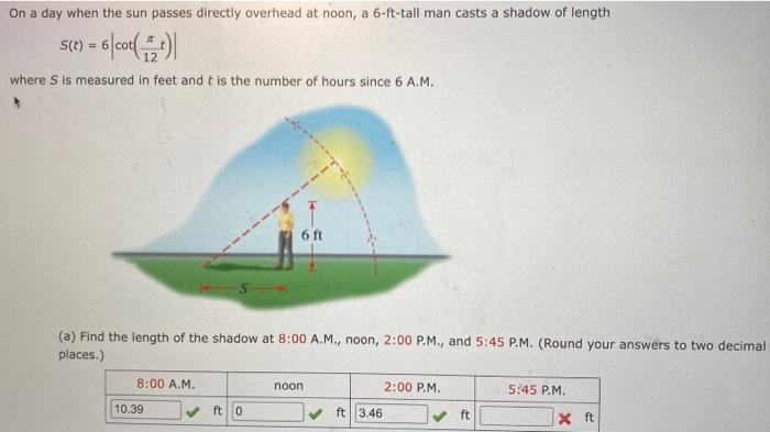 Solved On a day when the sun passes directly overhead at | Chegg.com