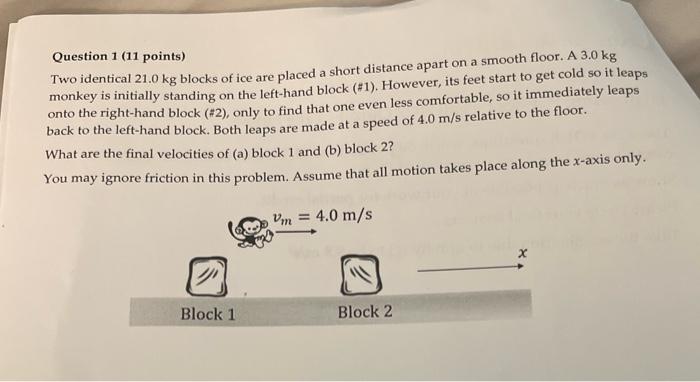 Solved Question 1 (11 points) Two identical 21.0 kg blocks | Chegg.com