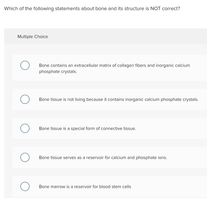 Solved Which of the following statements about bone and its | Chegg.com