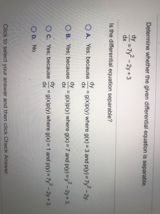 Solved Homework 2 2 Separable Equations Score 0 Of 1 Pt 8