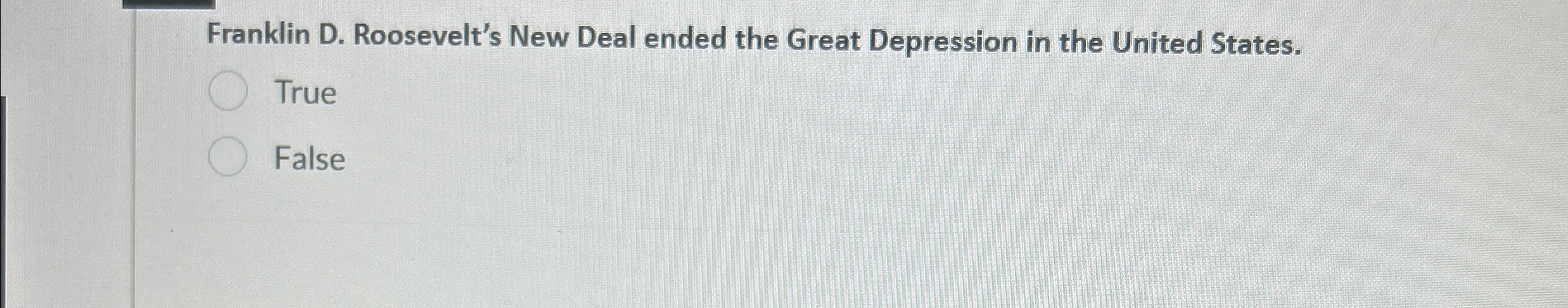 Solved Franklin D. ﻿Roosevelt's New Deal ended the Great | Chegg.com