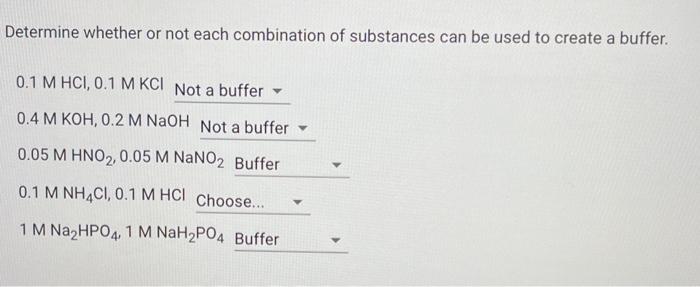 Solved Determine whether or not each combination of | Chegg.com