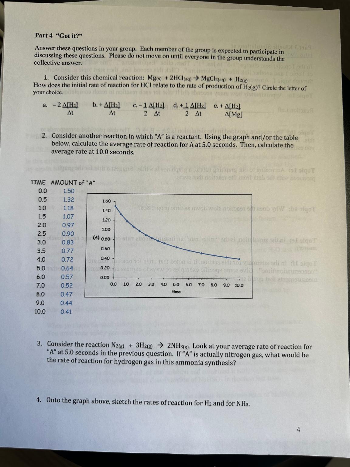 Solved Part 4 ﻿"Got it?"Answer these questions in your | Chegg.com