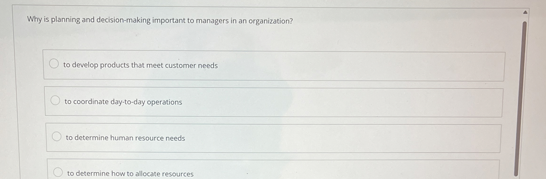 Solved Why is planning and decision-making important to | Chegg.com