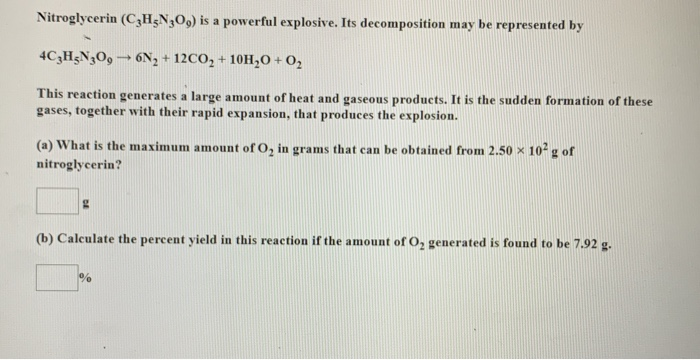 Nitroglycerin Explosive Reaction