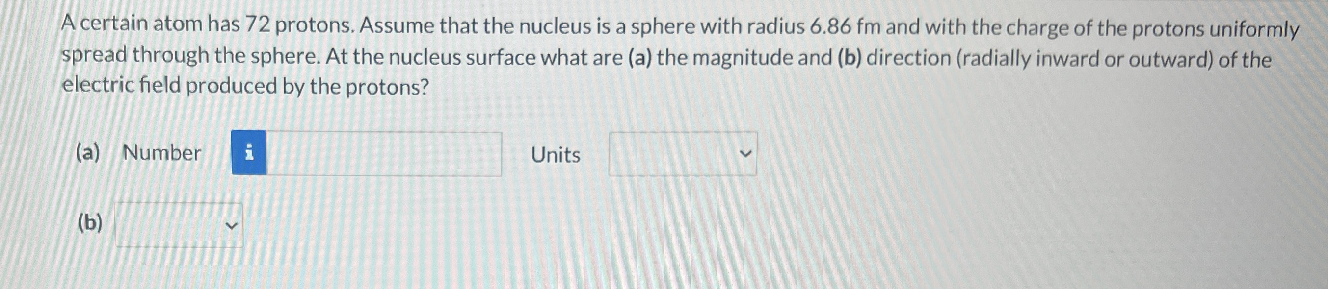 Solved A certain atom has 72 ﻿protons. Assume that the | Chegg.com