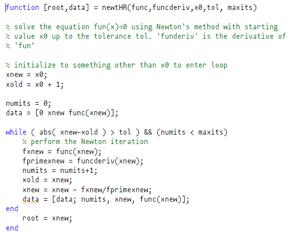 Solved NEED A MATLAB CODE FOR THIS PLEASE. Use Newton's | Chegg.com