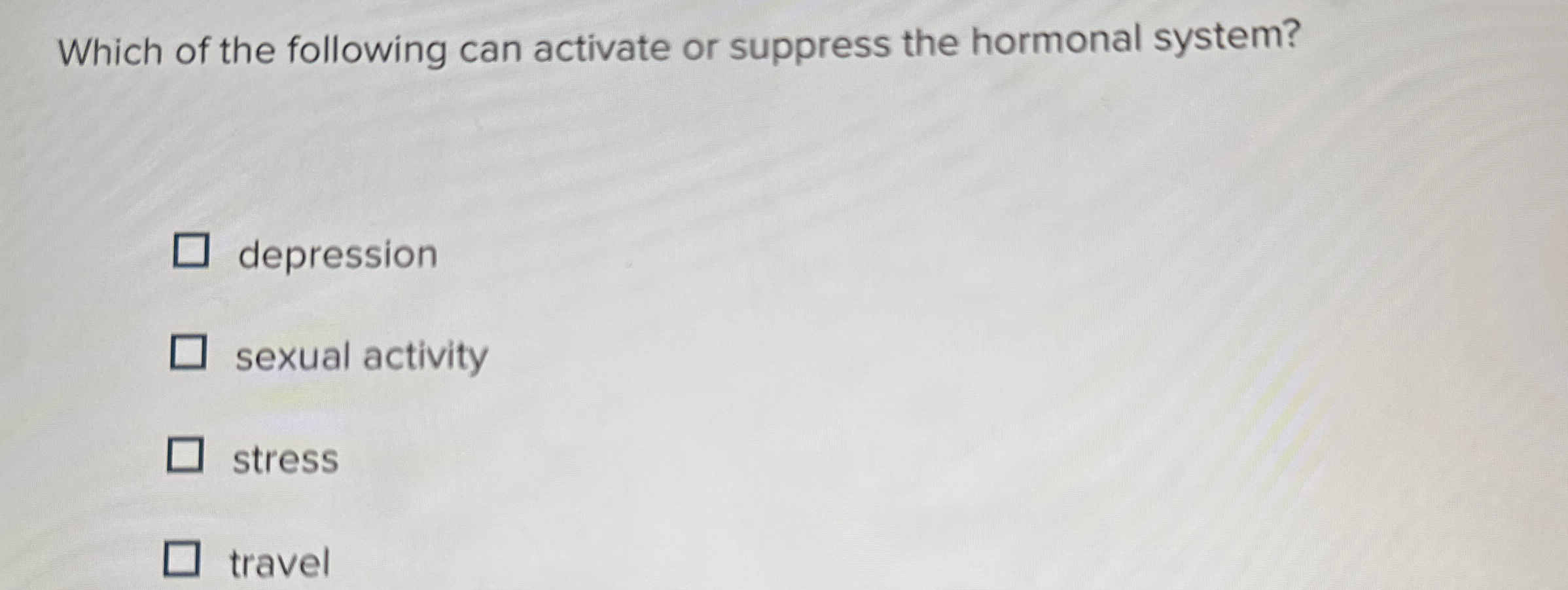 Solved Which of the following can activate or suppress the | Chegg.com