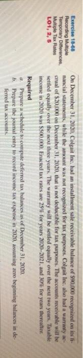 Solved Exercise 18-68 Recording Multiple Temporary | Chegg.com