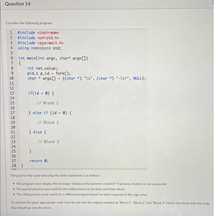 Solved Consider the following program: The goal for the code | Chegg.com