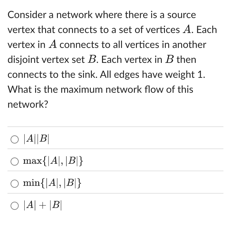 Solved Consider a network where there is a source vertex | Chegg.com