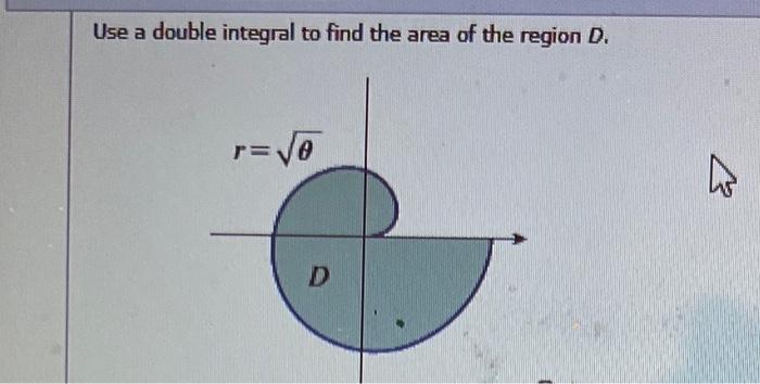 Solved Use a double integral to find the area of the region | Chegg.com