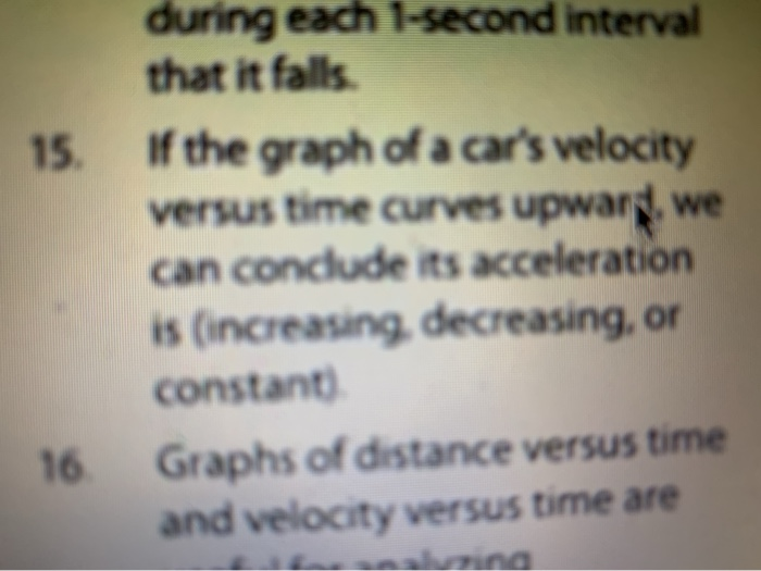 Solved of distance versus time for a fast- moving object | Chegg.com