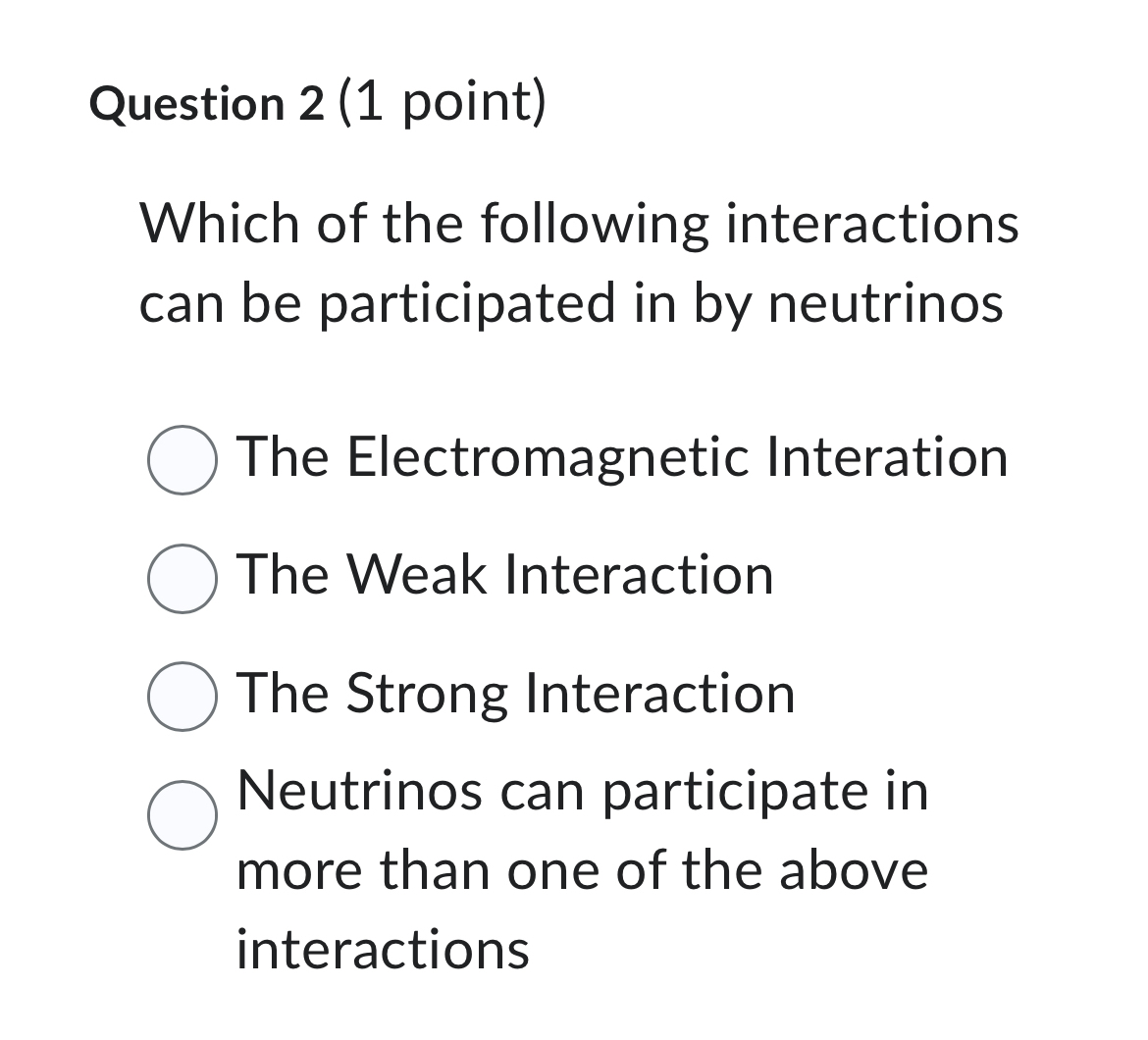 Solved Question 2 (1 ﻿point)Which of the following | Chegg.com