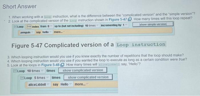 1. This instruction is used to repeat other | Chegg.com