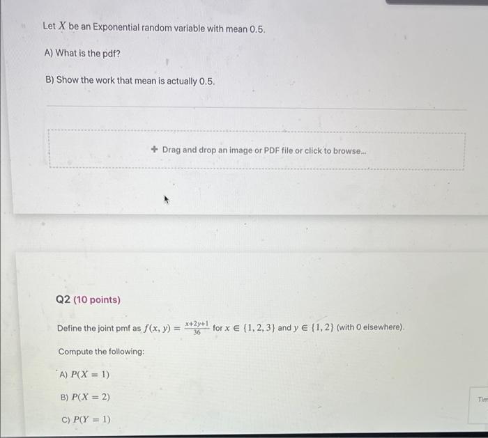 Solved Let X be an Exponential random variable with mean | Chegg.com