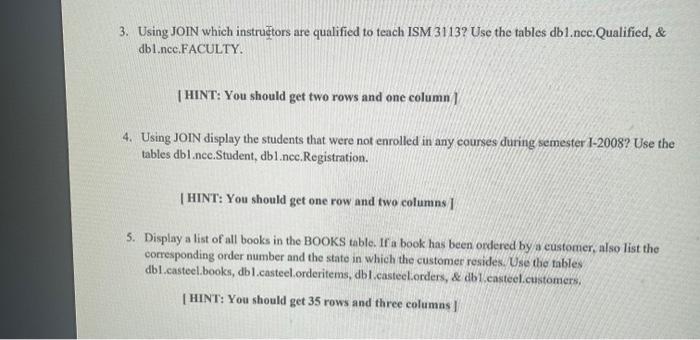 Solved 3. Using JOIN which instruectors are qualified to | Chegg.com