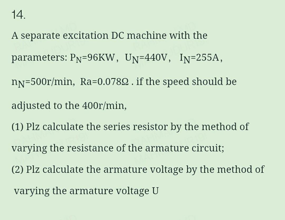 Solved this question is from Electric machines and control | Chegg.com