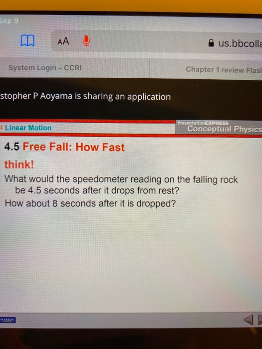 Solved Sep 9 AA G us.bbcolla System Login - CCRI Chapter 1 | Chegg.com